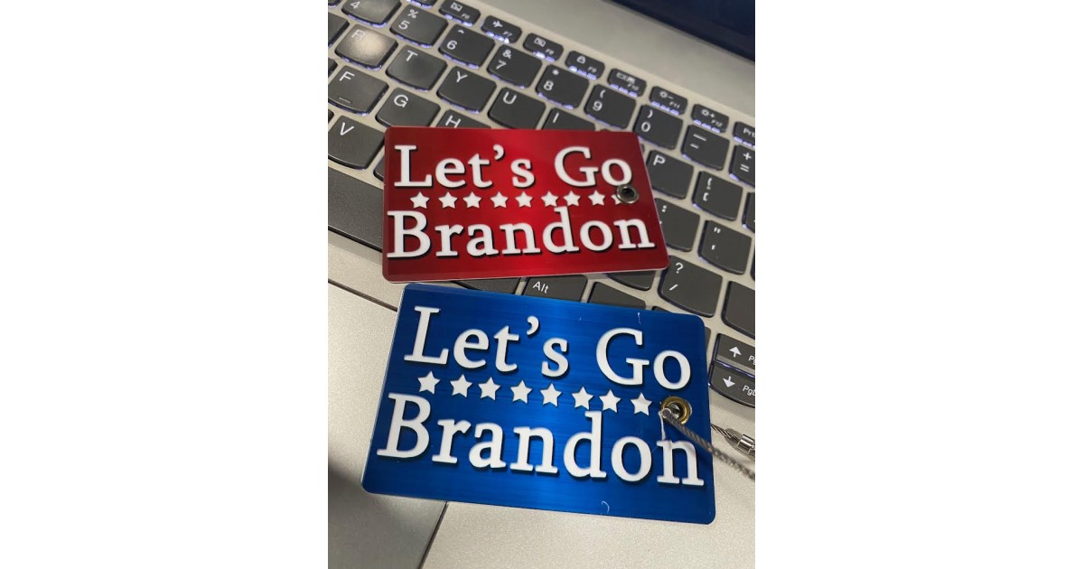 Let's Go Brandon Luggage Tag Red