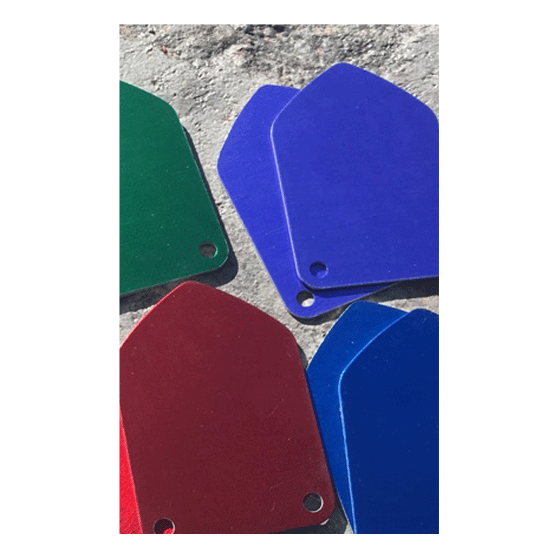 Shield Hunting Equipment Tags Anodized Tags Red Engraving Front and Back