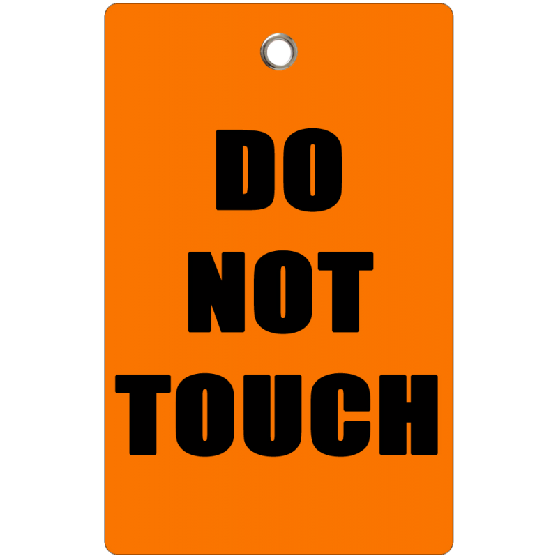 Do not Touch Tag Neon Colors Light Blue