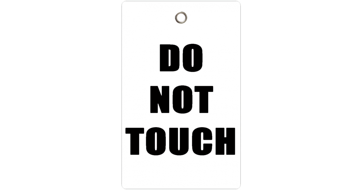 Do not Touch Tag Neon Colors Light Blue